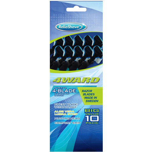 Reliashave 4-Ward 4-Blade Disposable Razors 10pk – Ascalon Enterprise LLC